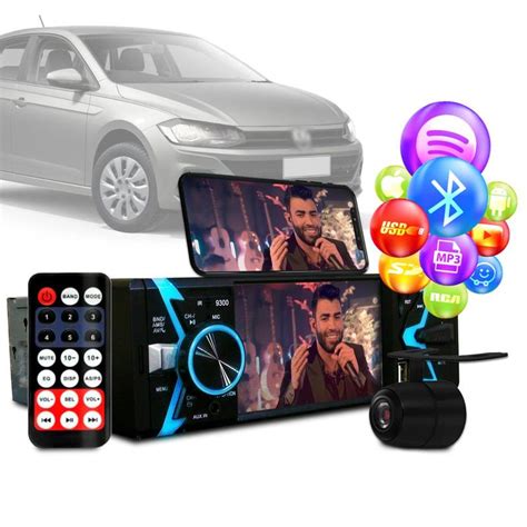Radio Dvd Bluetooth Mp5 Usb 1din Espelhamento Vw Novo Polo Oestesom Som Automotivo