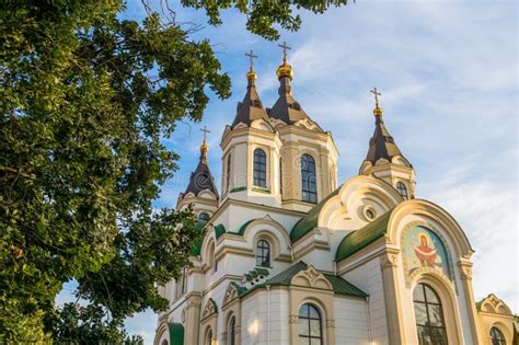 Svyato Pokrovs Orthodox Christian Church In Zaporizhia Ukraine Stock