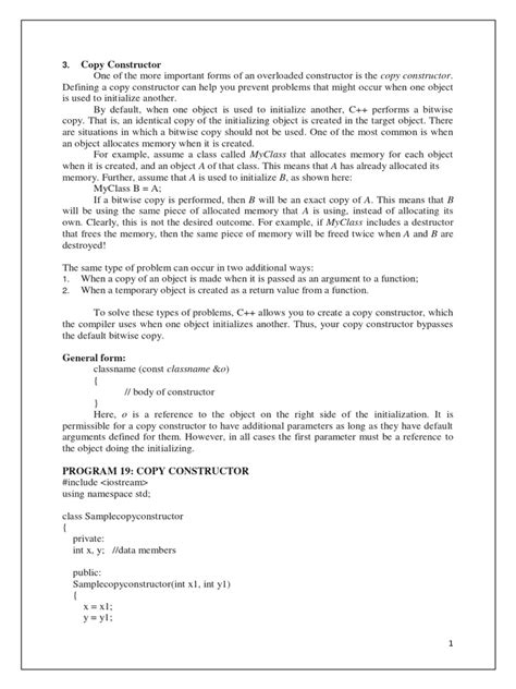C U 2 Copy Constructor To New And Delete Pdf Pointer Computer Programming Programming
