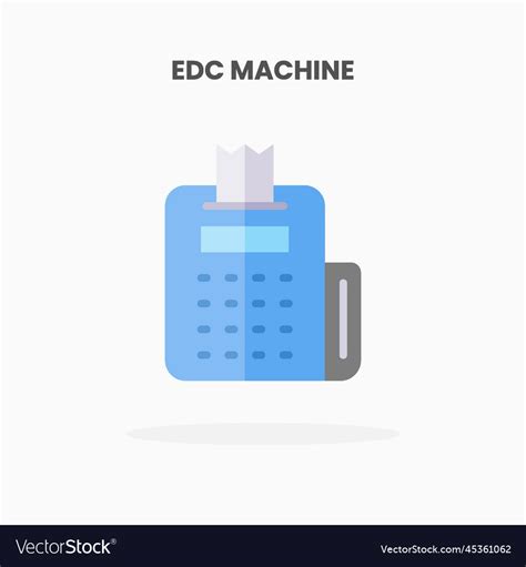 Edc Machine Icon Flat Royalty Free Vector Image