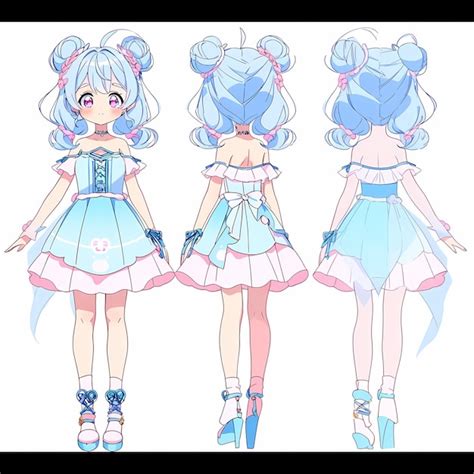 Digital Anime Girl Konzeptkunst Mode Bezaubernde Charaktere Und