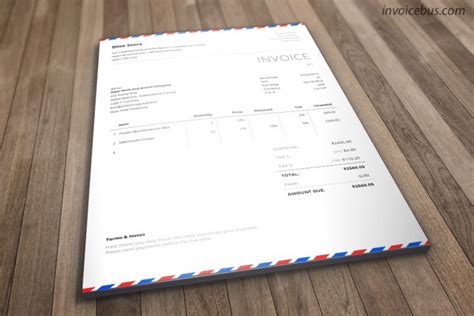 Envelope Invoice Template Postal