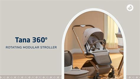 Tana 360° Rotating Modular Stroller With Carriage Accessory In Natural