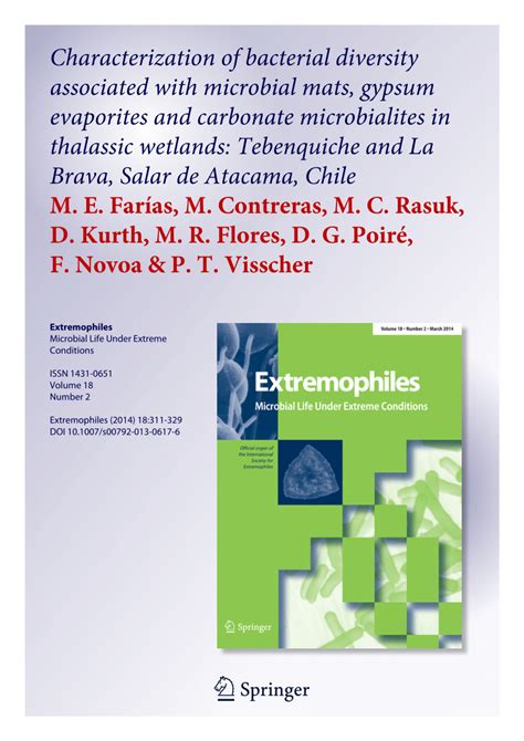 Pdf Characterization Of Bacterial Diversity Associated With Microbial