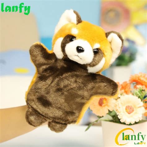 Lanfy Animal Hand Puppet Plush Stuffed Finger Puppet Red Panda Hand