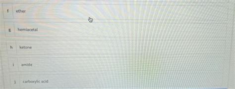Solved Identify The Functional Groups In The Following Chegg