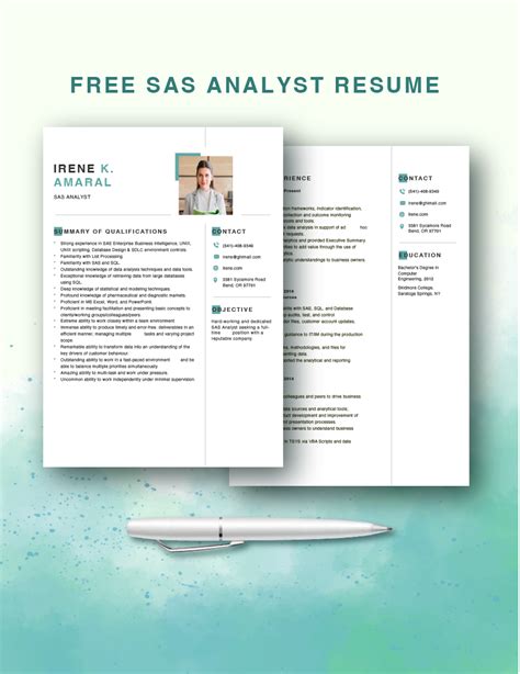 Sas Analyst Resume In Word Pages Download