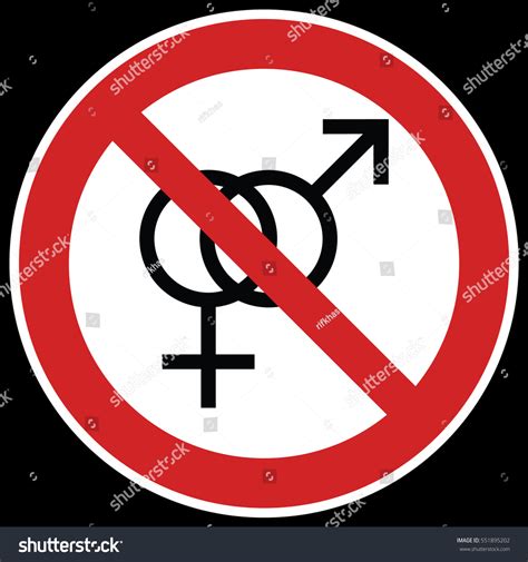 No Sex Sign Prohibiting Sign On Inadmissibility Stock Vector Shutterstock