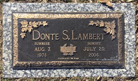 Donte S Lambert 1974 2004 Find A Grave Memorial