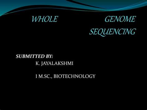 Whole Genome Sequence Pptx
