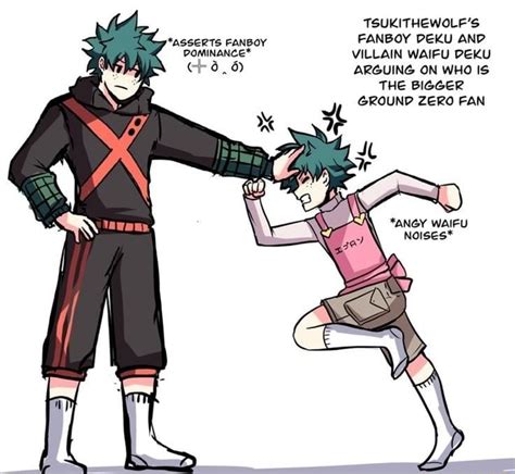 Tsukithewolfs Fanboy Fanboy Deku And Dominance Villain Waifu Deku