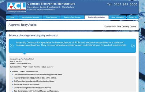 Our Latest Approval Body Audits Assembly Contracts Acl