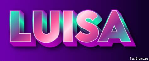 Luisa Efecto De Texto Y Diseño De Logotipos Nombre