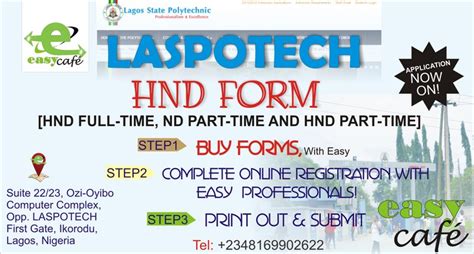 Details On Laspotech Hnd Fulltime Nd Hnd Part Time 2016 2017 Application Form Education Nigeria