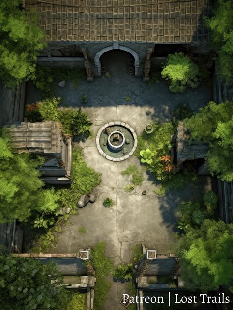 Castle Courtyard Battlemap By Losttrailsmaps On Deviantart