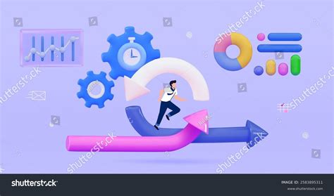 3d Agile Development Decisions Methodology Business Stock Vector
