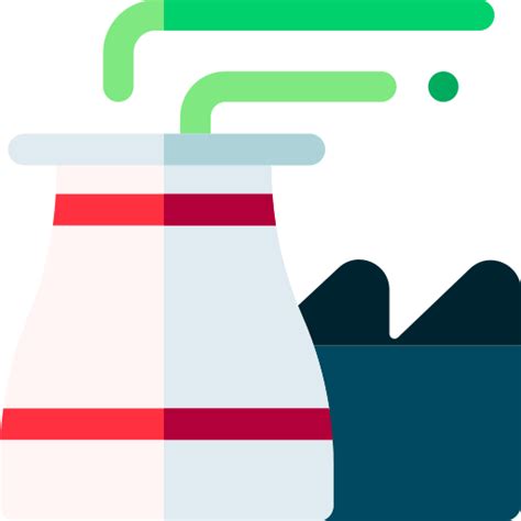 Nuclear Plant Basic Rounded Flat Icon