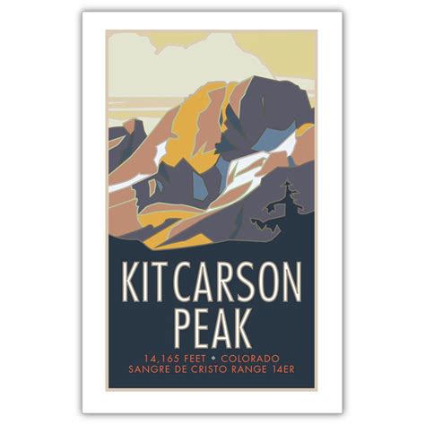 Kit Carson Peak 14er Poster Etsy