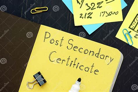 Educational Concept Meaning Post Secondary Certificate With Phrase On