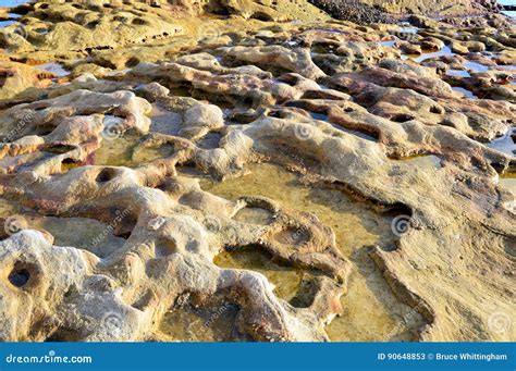 Eroded Sandstone Rock Ledge Stock Image Image Of Eroded Rock 90648853