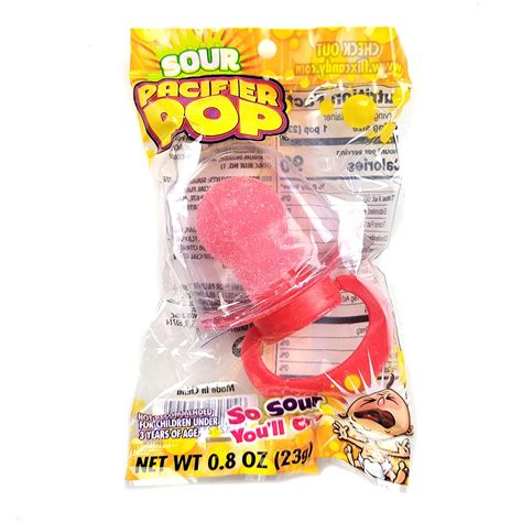 Sour Pacifier Hard Candy Pop 8 Ounces Leftys Sports