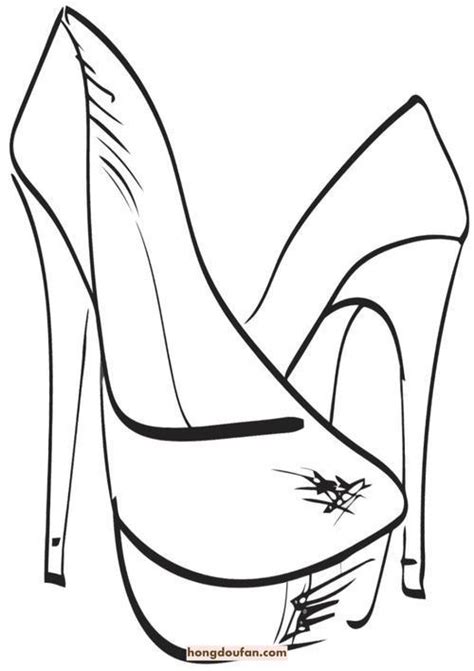 女人的简笔画并穿着高跟鞋 简笔画图片大全 普车都