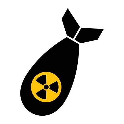Nuclear Missile Rocket Warhead Weapon Illustration For Military Defense