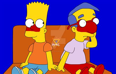 Bart X Milhouse By Michaeltoon On Deviantart