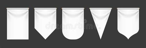 Stencil Of A Triangle Flag Banner