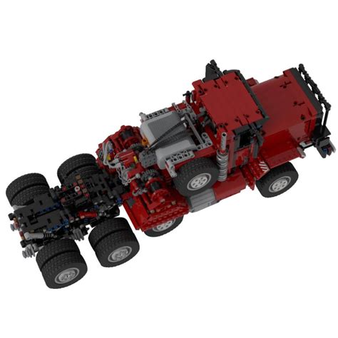 Diy Technological Dynamic Heavy Equipment Transporter With Suspension Model 1815pcs Letbricks