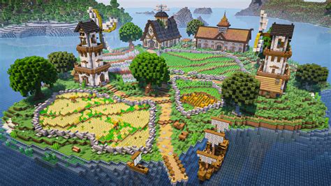 Artstation Minecraft Farming Island 🌾