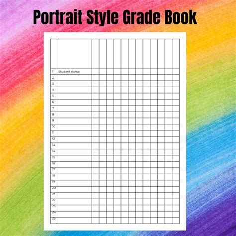 Grade Book Templates For The Classroom Editable Word File Download