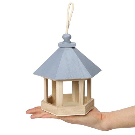 Bird Feeder Outdoor Wooden Hanging Bird Food Conta Vicedeal