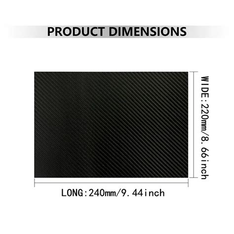 풀3k 탄소 섬유 시트 플레이트 고강도 보드 패널 두께 220x240mm 티몬