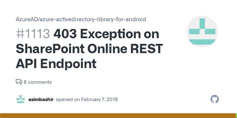 Exception On SharePoint Online REST API Endpoint Issue AzureAD Azure