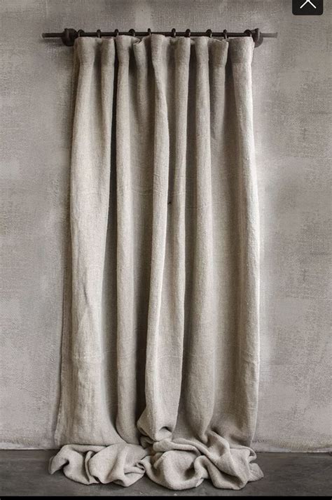 Stone Washed Linen Curtain Panel Soft Scrunched Linen Curtains Natural
