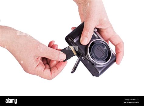 Inserting Sd Memory Card Hi Res Stock Photography And Images Alamy