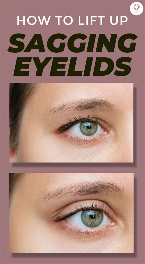 How To Lift Up Sagging Eyelids Saggy Eyelids Skin Care Wrinkles