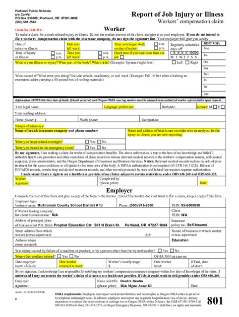 Fillable Online Oregon Workers Comp State Legislation Fax Email Print Pdffiller
