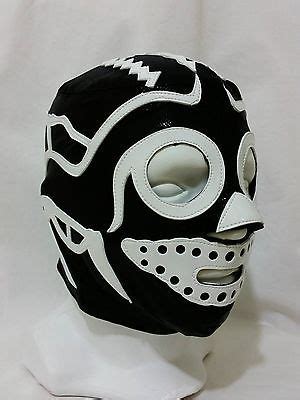 Black Skull Hermano Muerte Wrestling Mask Semi Pro Lucha Libre Mexicana