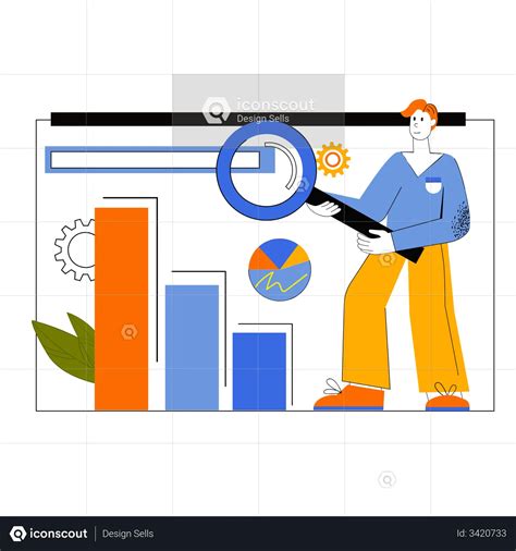Man Doing Data Analysis Animation Free Download Business Animations Iconscout
