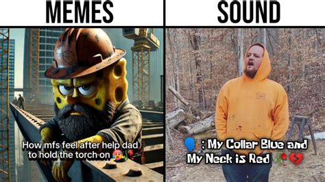 Spongebob Blue Collar Memes Vs Original Music 🥀💔 My Collar Blue And