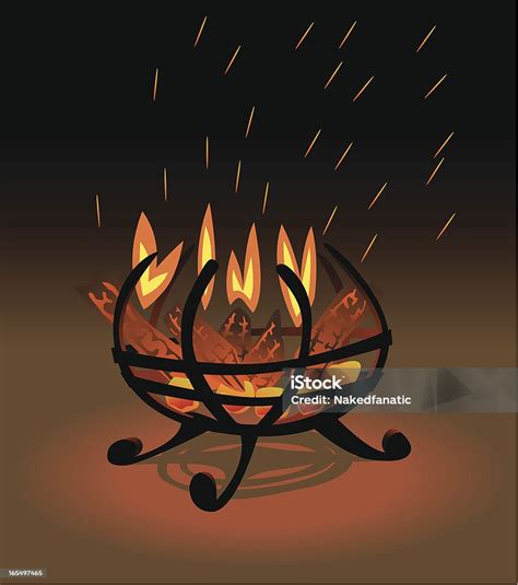 Fiery Brazier Stock Illustration Download Image Now Brazier Brown