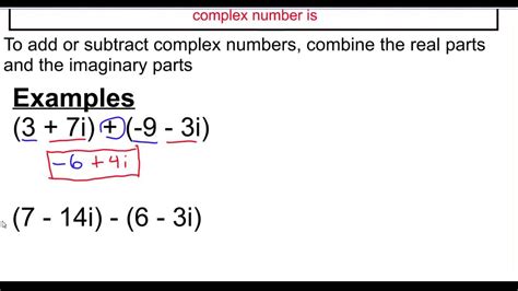 Video 11 Adding And Subtracting Complex Numbers Youtube