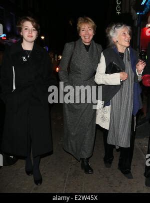 Emma Thompson With Her Mother Phyllida Law Out And About In Soho