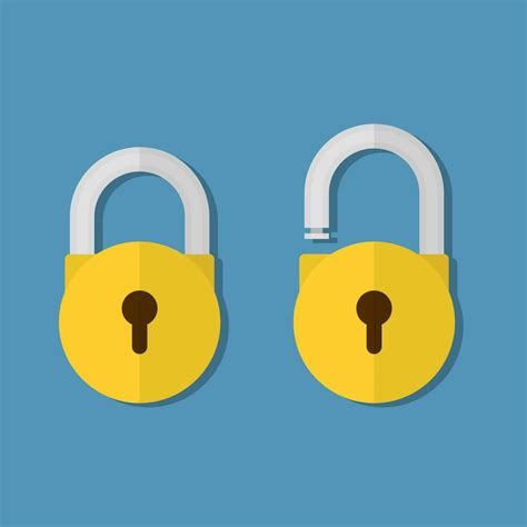 Lock Open And Closed 35996722 Vector Art At Vecteezy