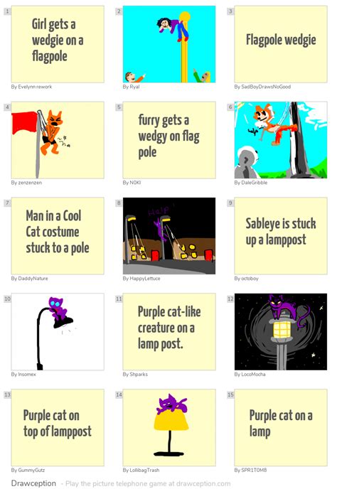 Girl Gets A Wedgie On A Flagpole Drawception