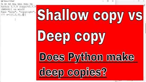 Python Tutorial Shallow Copy Vs Deep Copy In Pythoncopy Module