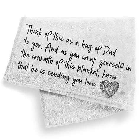 Memorial Loss Dad Blanket Sympathy T Hugs From Heaven Blanket