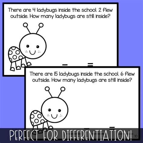 Spring Math Story Problems Addition And Subtraction Word Problem Book